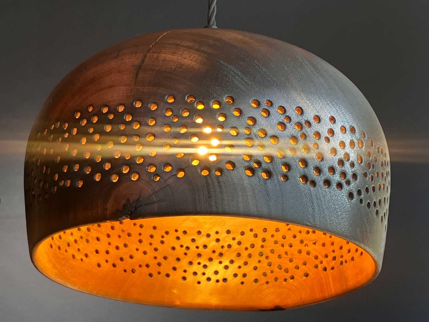 Wooden Pendant Light Shades - Hand Crafted Wooden Bowls - Gavin Brunton ...